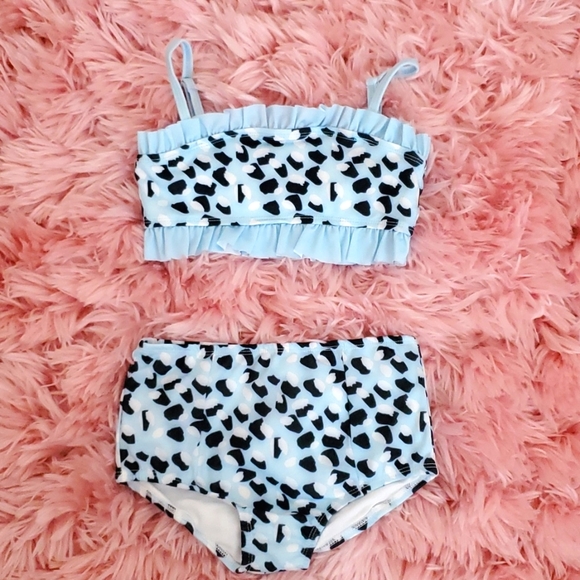 Trend Blossoms | Swim | New Girls Blue White Leopard Tankini Size 8 ...
